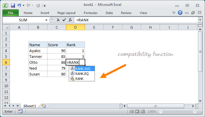 Excel Compatibility function | Exceljet